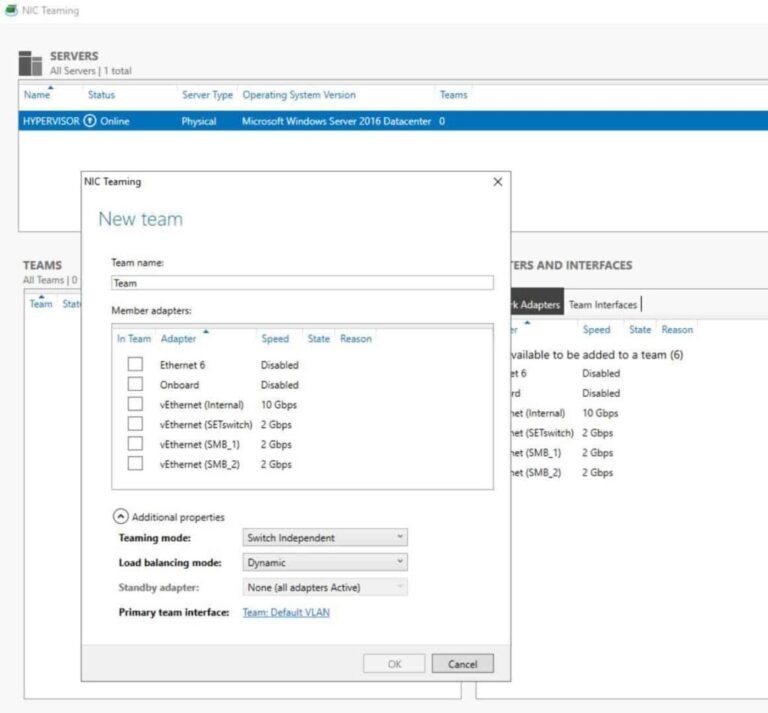 Switch Embedded Teaming – SET mit PowerShell – Teil 1 – www.mannoni.ch